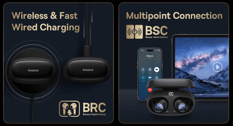 אוזניות אלחוטיות Baseus Bowie MA10 Pro - קופון בלעדי לאתר AliBuy