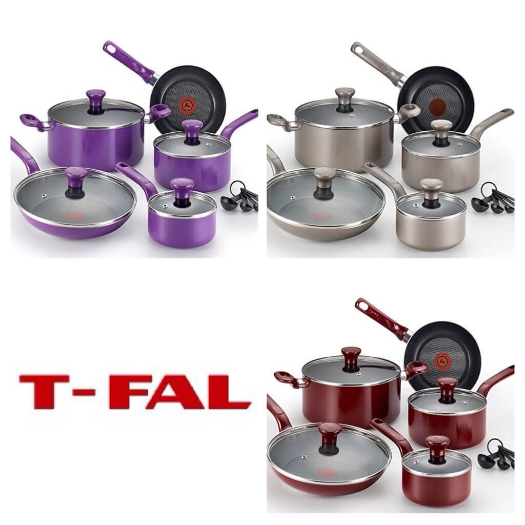 T-fal Cookware Set סט סירים ומחבתות 14 חלקים של טפאל כולל כפות מדידה ...